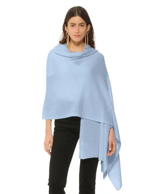 MONTICELLI CASHMERE Pure Cashmere Feather-light Maxi Wrap Stole - Mirage