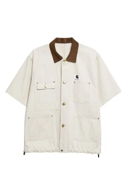 Sacai Carhartt Wip Duck Canvas Shirt - Ivory