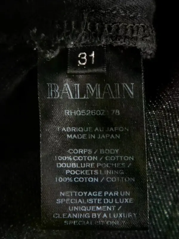 Balmain Distressed Denim Shorts - Black
