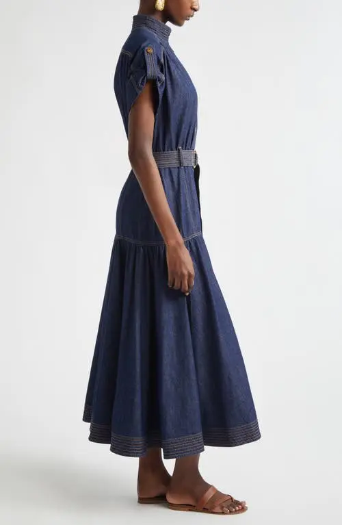 Zimmermann Kindred Spirit Belted Denim Midi Dress - Harbour Blue