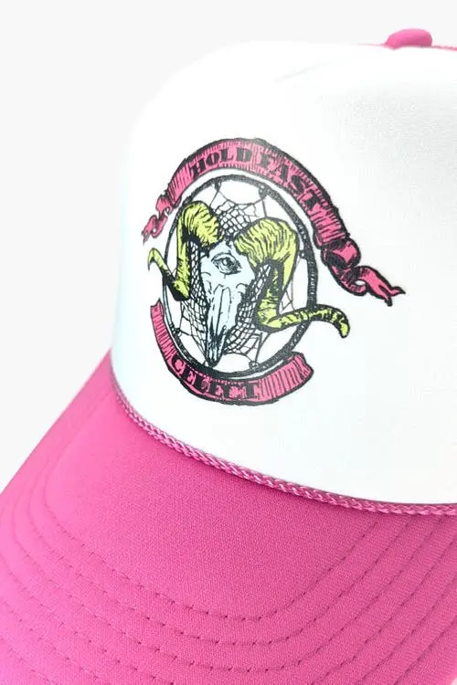 THE CELECT Color Blocked Trucker Cap - Pink