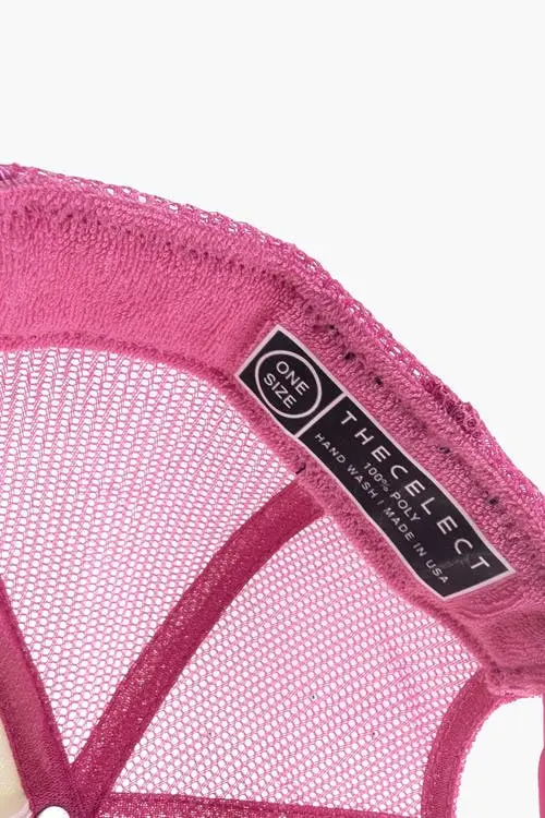 THE CELECT Color Blocked Trucker Cap - Pink