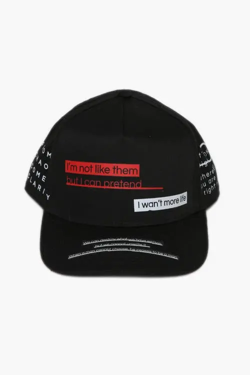 THE CELECT Printed Cap - Black