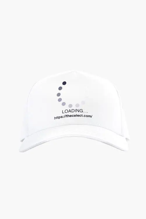 THE CELECT Mid Profile Trucker Cap With Loading Graphic - White