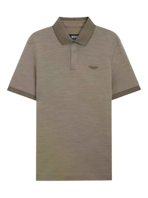 BOSS X Aston Martin Logo-detail Polo Shirt - Neutrals