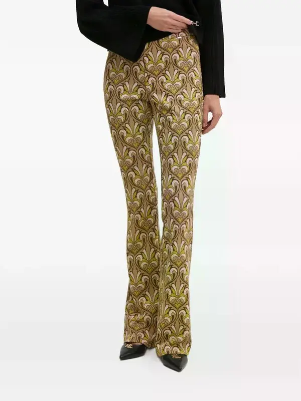 GAUDI Patterned Flared Trousers