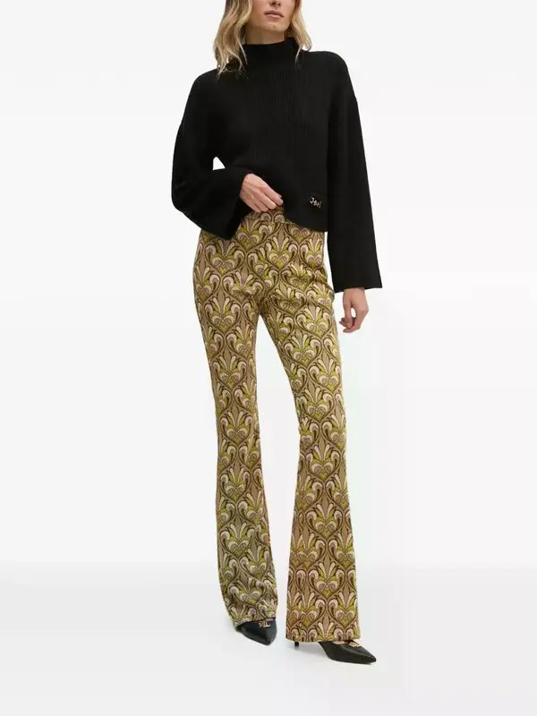 GAUDI Patterned Flared Trousers
