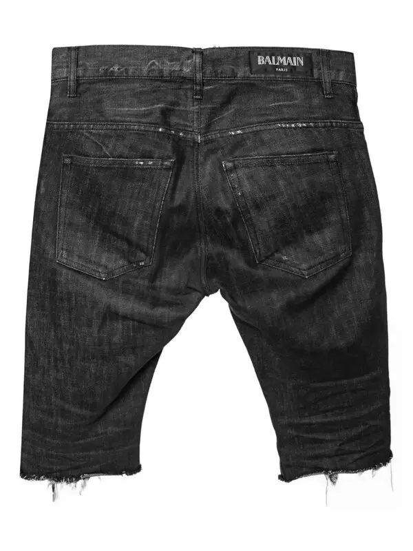 Balmain Distressed-effect Frayed-edge Shorts