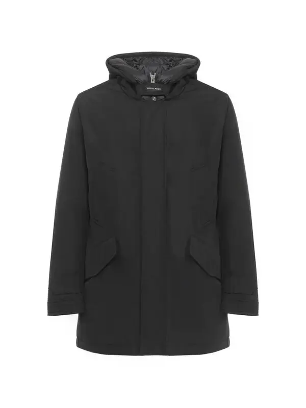 Woolrich Logo-detail Coat - Black