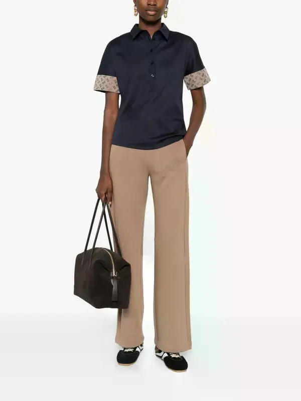 Herno Printed-cuff Polo Top