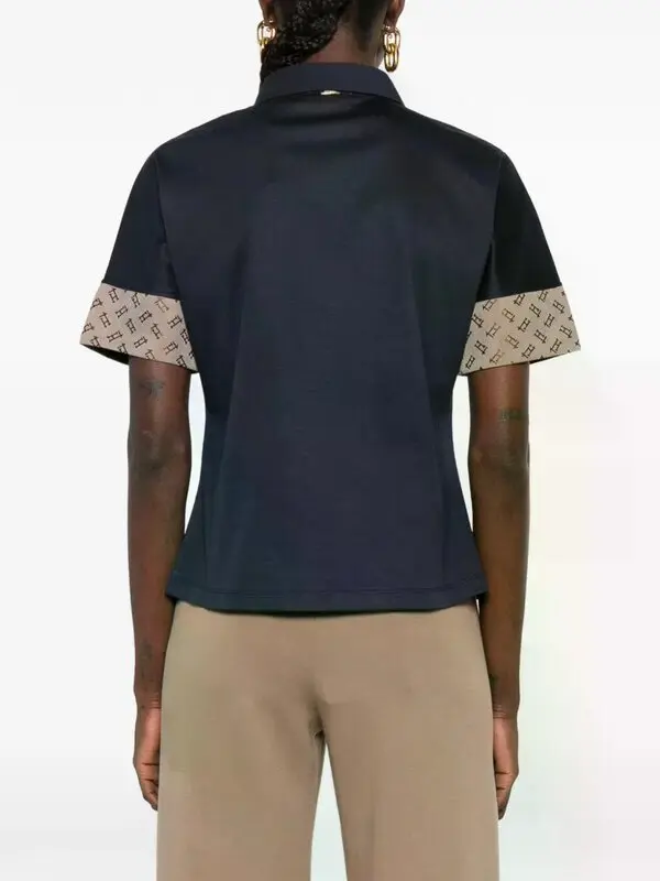 Herno Printed-cuff Polo Top