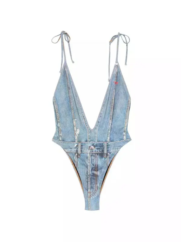 DIESEL Printed One-piece Swimsuit - Blue