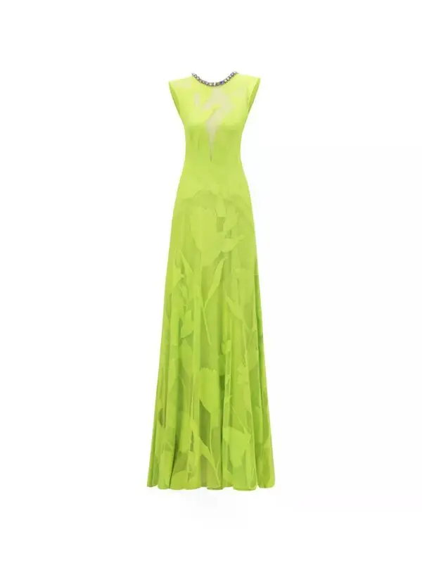 GEMY MAALOUF Patterned Lace Maxi Dress