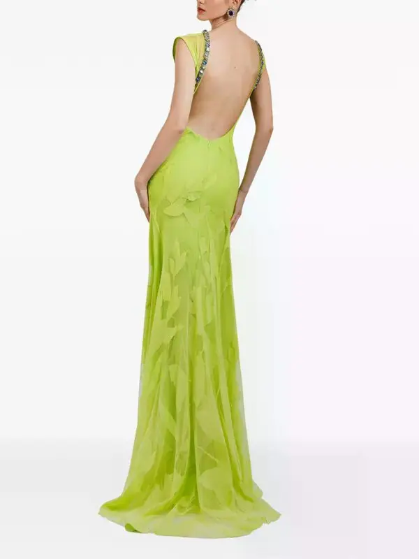 GEMY MAALOUF Patterned Lace Maxi Dress