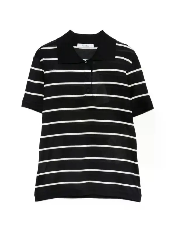 Max Mara Striped Polo Top