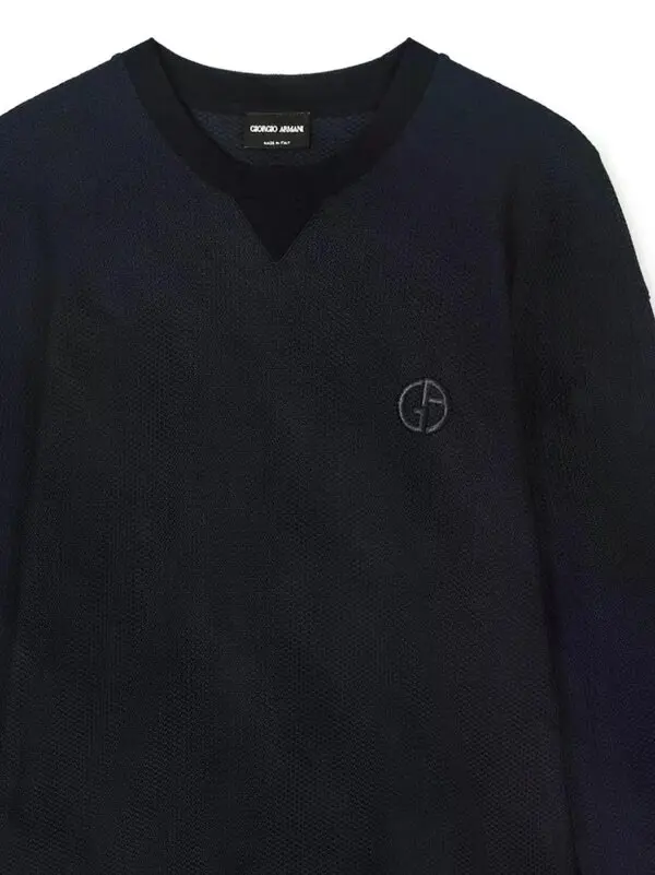Giorgio Armani Textured Logo Sweater
