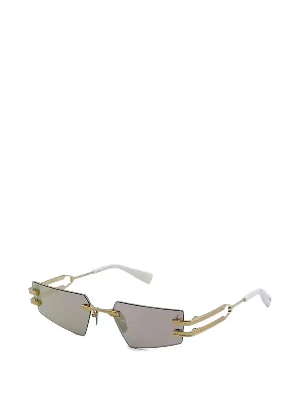 Balmain Logo-detail Rimless Sunglasses