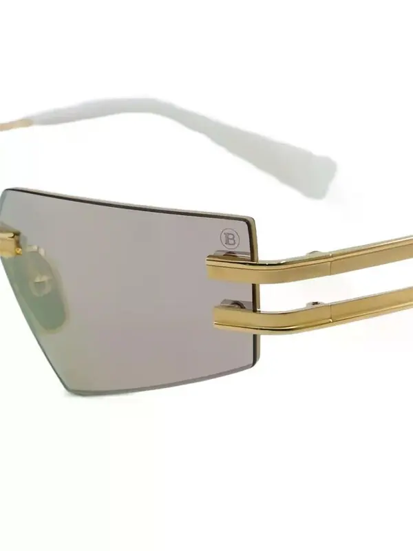 Balmain Logo-detail Rimless Sunglasses