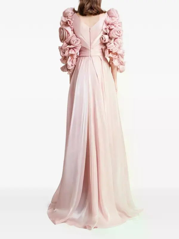 GEMY MAALOUF Floral Flared Maxi Dress