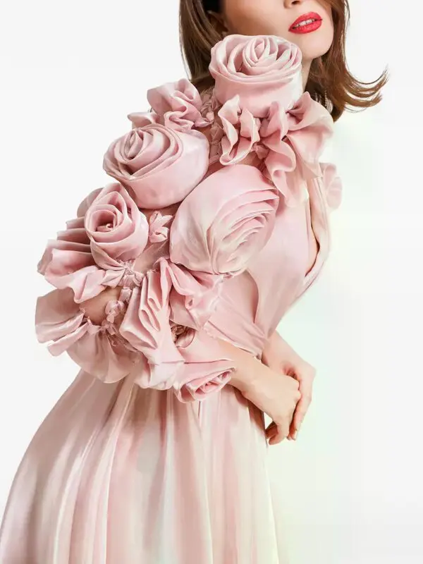 GEMY MAALOUF Floral Flared Maxi Dress