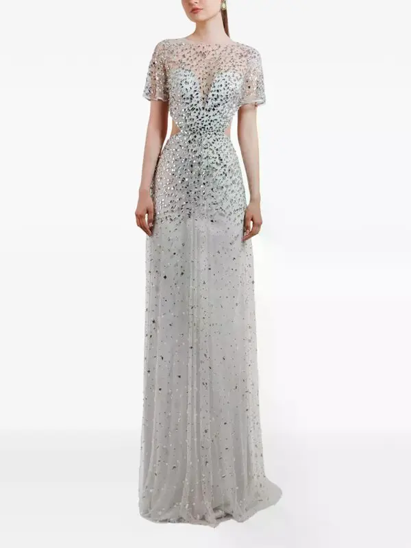 GEMY MAALOUF Beaded Long Dress