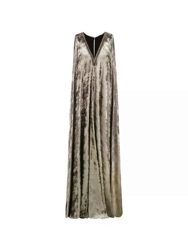 GEMY MAALOUF Metallic Embellished Maxi Dress
