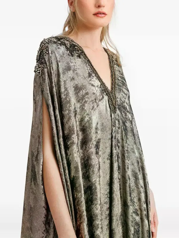 GEMY MAALOUF Metallic Embellished Maxi Dress
