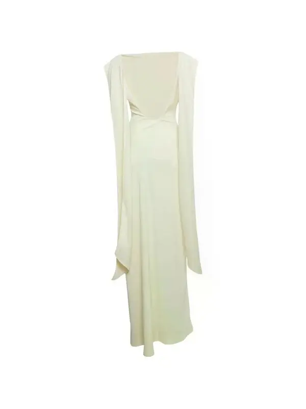 Oddmuse Crepe Draped Maxi Dress