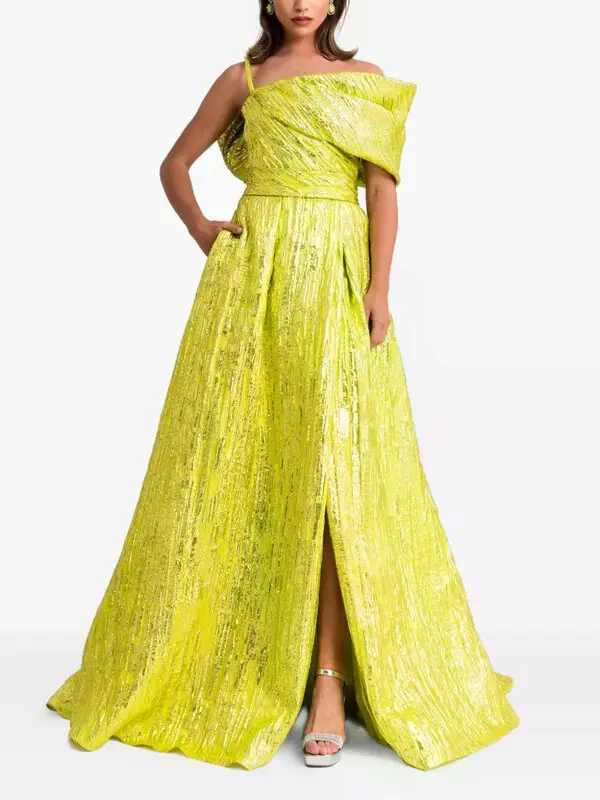 GEMY MAALOUF Back-bow Maxi Dress