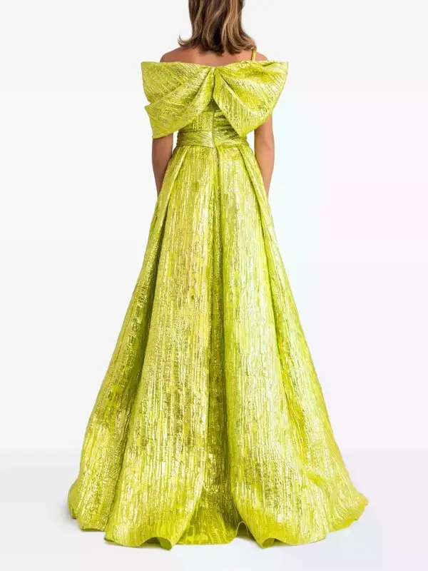 GEMY MAALOUF Back-bow Maxi Dress