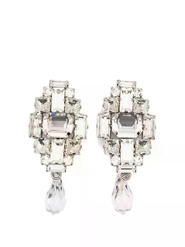 Alessandra Rich Bijoux Drop Earrings - Silver