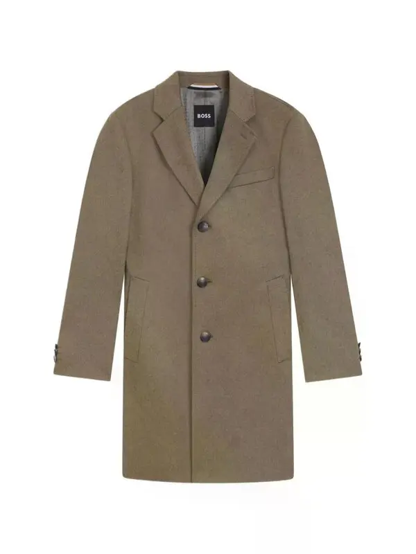 BOSS Button-closure Coat - Brown