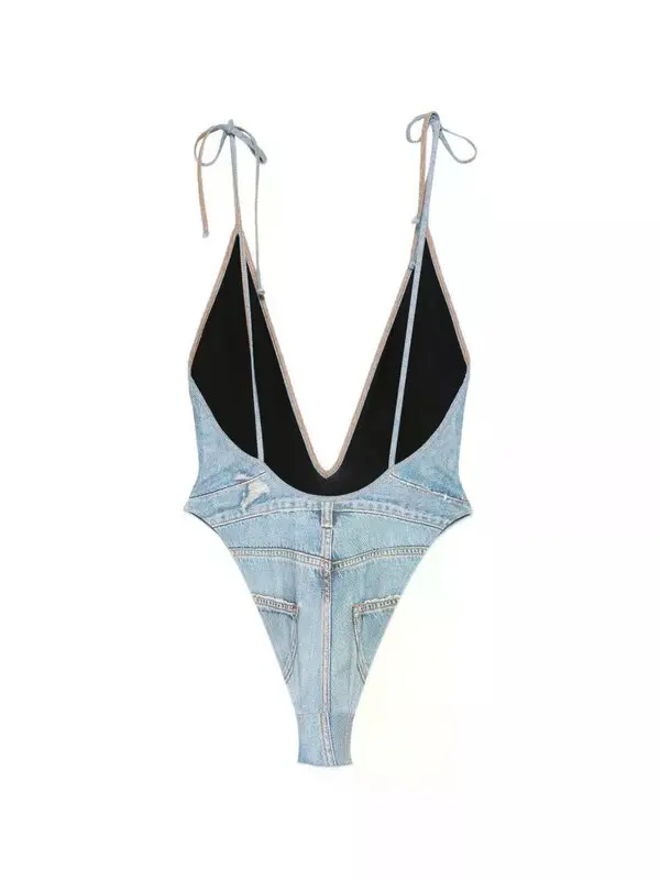 DIESEL® Tie-strap V-neck Swimsuit