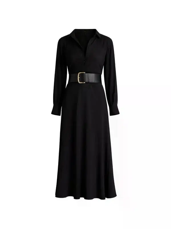 Vince Button Long-sleeve Dress
