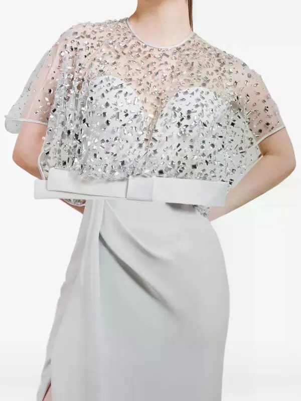 GEMY MAALOUF Beaded Split Maxi Dress