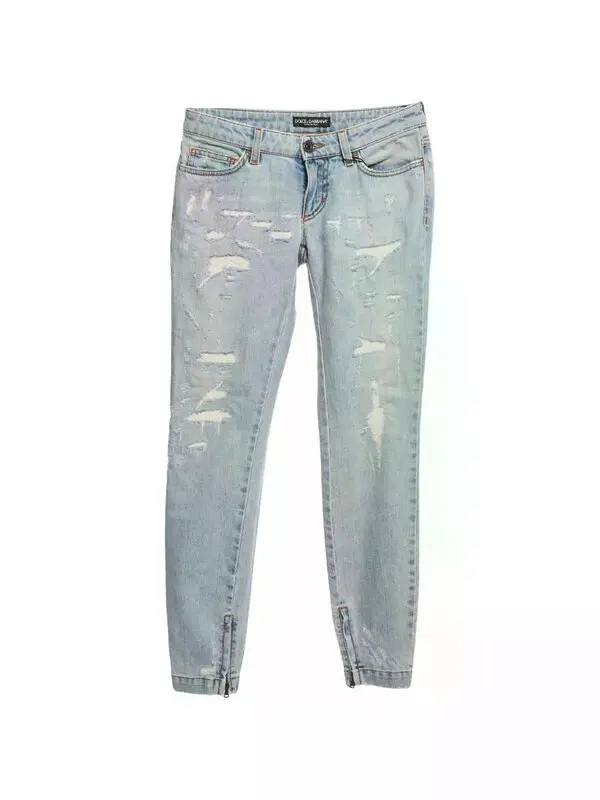 Dolce & Gabbana Distressed Slim Fit Jeans