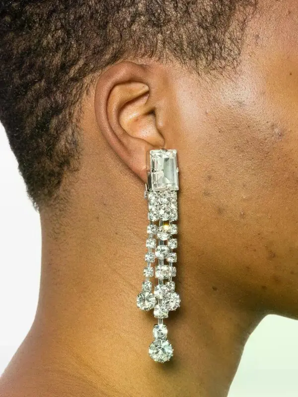 Alessandra Rich Crystal Embellished Clip-on Earrings