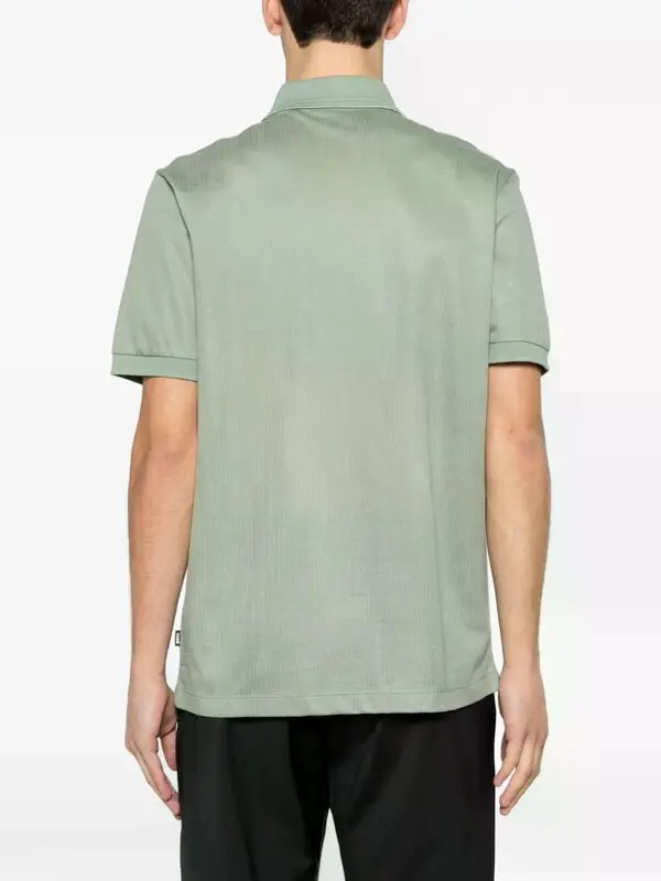 BOSS Zip Polo Shirt - Green