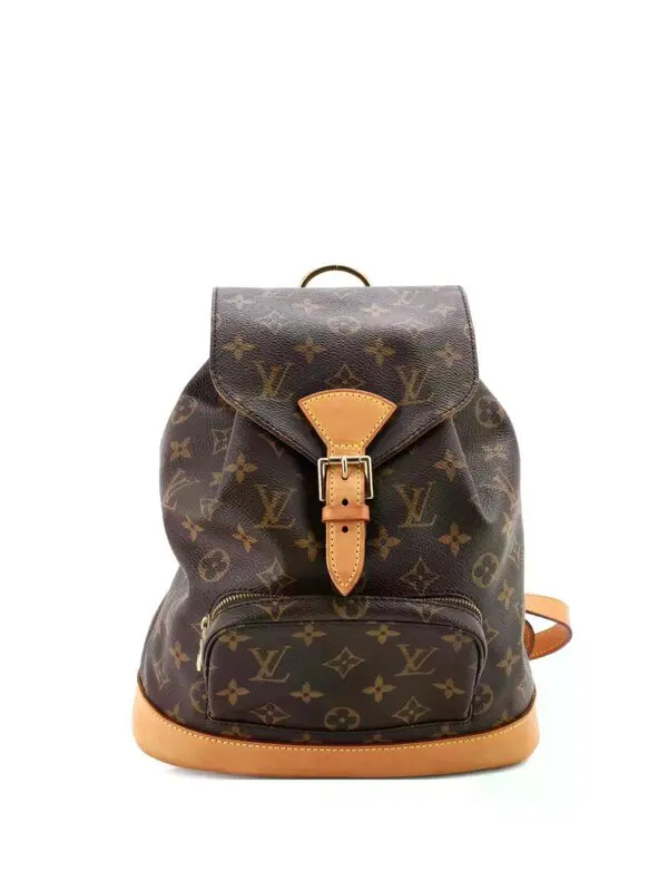 LOUIS VUITTON Vintage Montsouris Monogram Canvas Mm Backpack - Brown