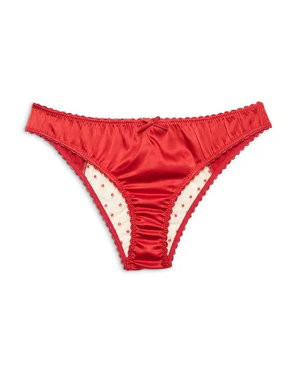 FLEUR DU MAL Amour Cheeky Bikini - Rouge