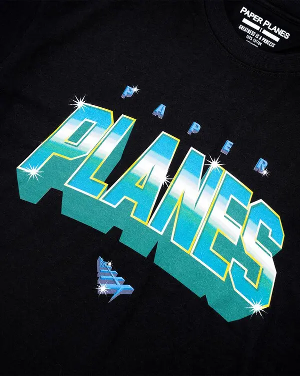 PAPER PLANES Galaxy Logo Graphic T-shirt