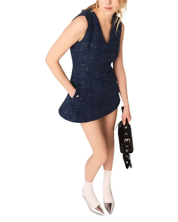 Maje Playsuit Dress - Navy