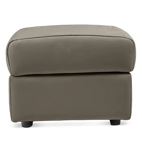 GIUSEPPE NICOLETTI Noto Leather Ottoman - Bull - Bianco Latte