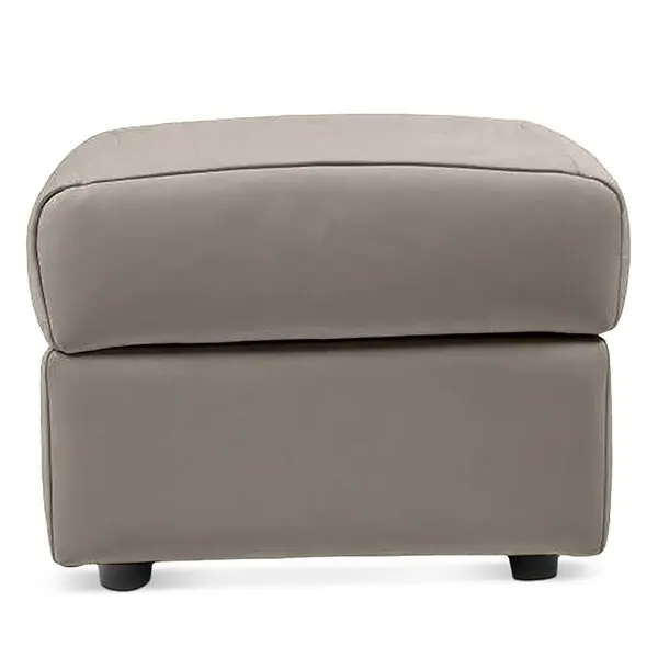 GIUSEPPE NICOLETTI Noto Leather Ottoman - Bull - Biscotto