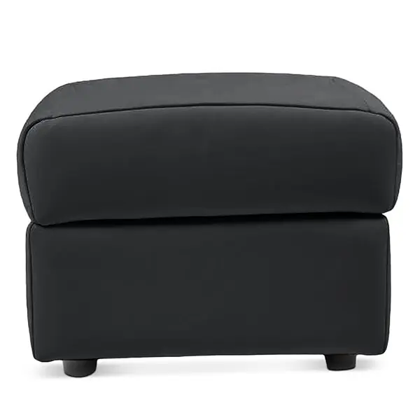 GIUSEPPE NICOLETTI Noto Leather Ottoman - Bull - Black