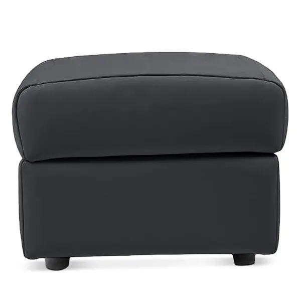 GIUSEPPE NICOLETTI Noto Leather Ottoman - Bull - Blu