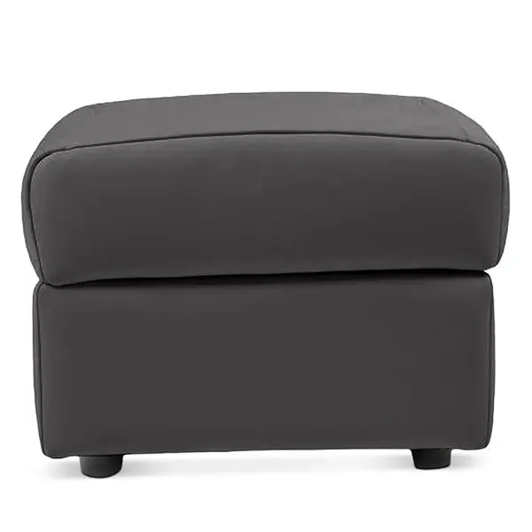 GIUSEPPE NICOLETTI Noto Leather Ottoman - Bull - Grigio Scuro