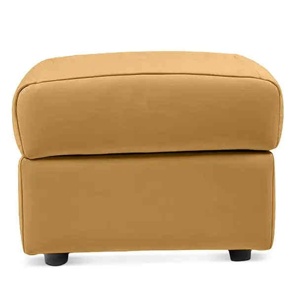 GIUSEPPE NICOLETTI Noto Leather Ottoman - Bull - Senape