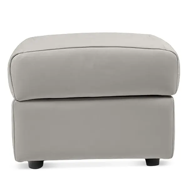 GIUSEPPE NICOLETTI Noto Leather Ottoman - Bull - Tortora