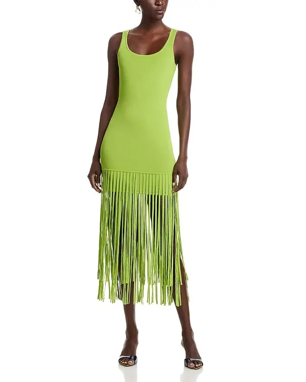 TOCCIN Roxanne Scoop Neck Dress - Lime